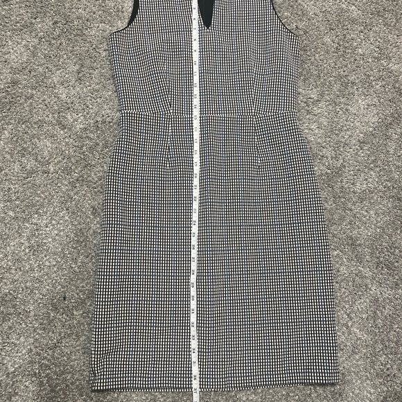 Ann Taylor | Dresses | Ann Taylor Sheath Dress Black White Blue Plaid ...